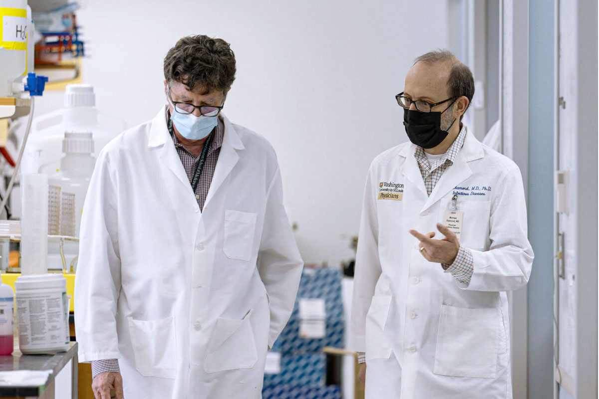 David Curiel, MD, PhD and Michael Diamond, MD, PhD, received the ...